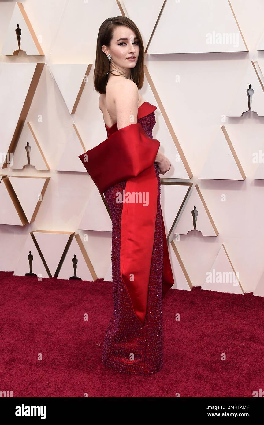 Kaitlyn Dever arrives at the Oscars on Sunday, Feb. 9, 2020, at the ...
