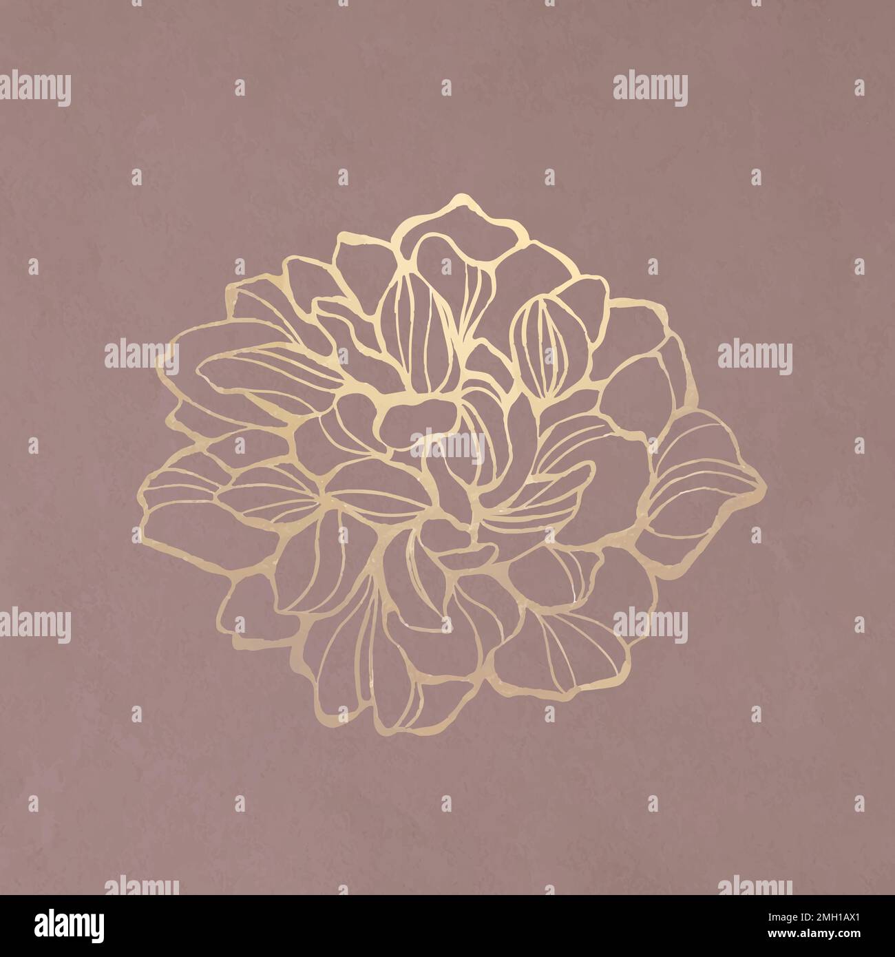 Gold flower outline vector Stock Vector Image & Art - Alamy