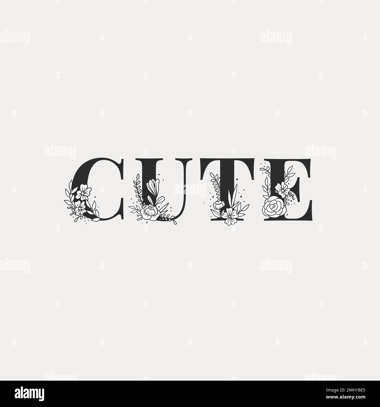 Cute feminine word lettering and typography vector Stock Vector Image ...