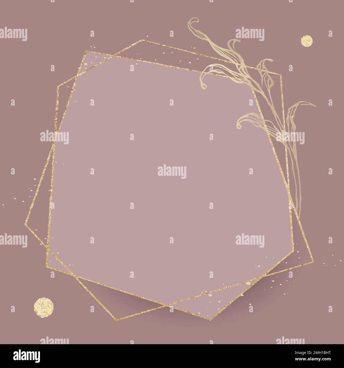 Clean gold frame border metallic Stock Vector Images - Alamy