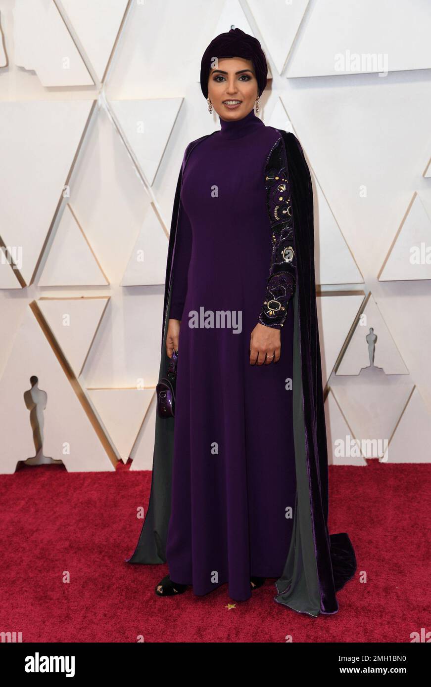 Fatma Al Remaihi arrives at the Oscars on Sunday, Feb. 9, 2020, at the ...