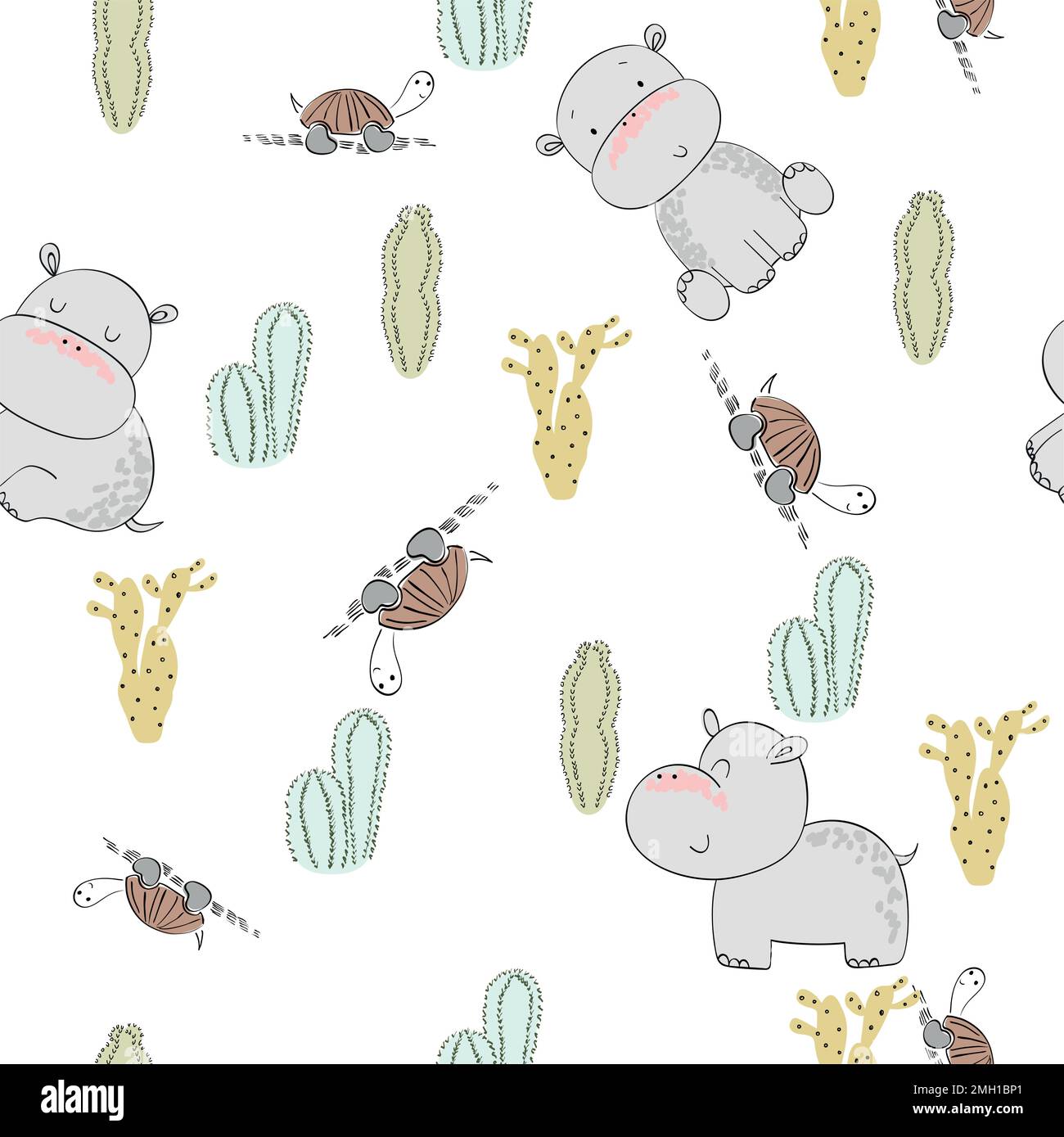 Children pattern cute turtle Stock Vector Images - Alamy