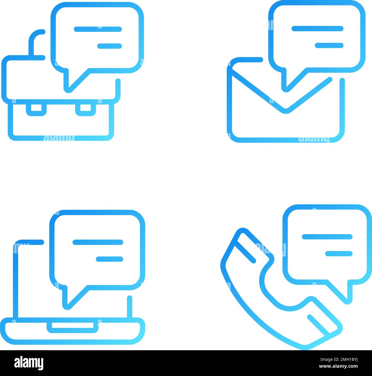 Corporate chat communication pixel perfect gradient linear vector icons set Stock Vector Image ...