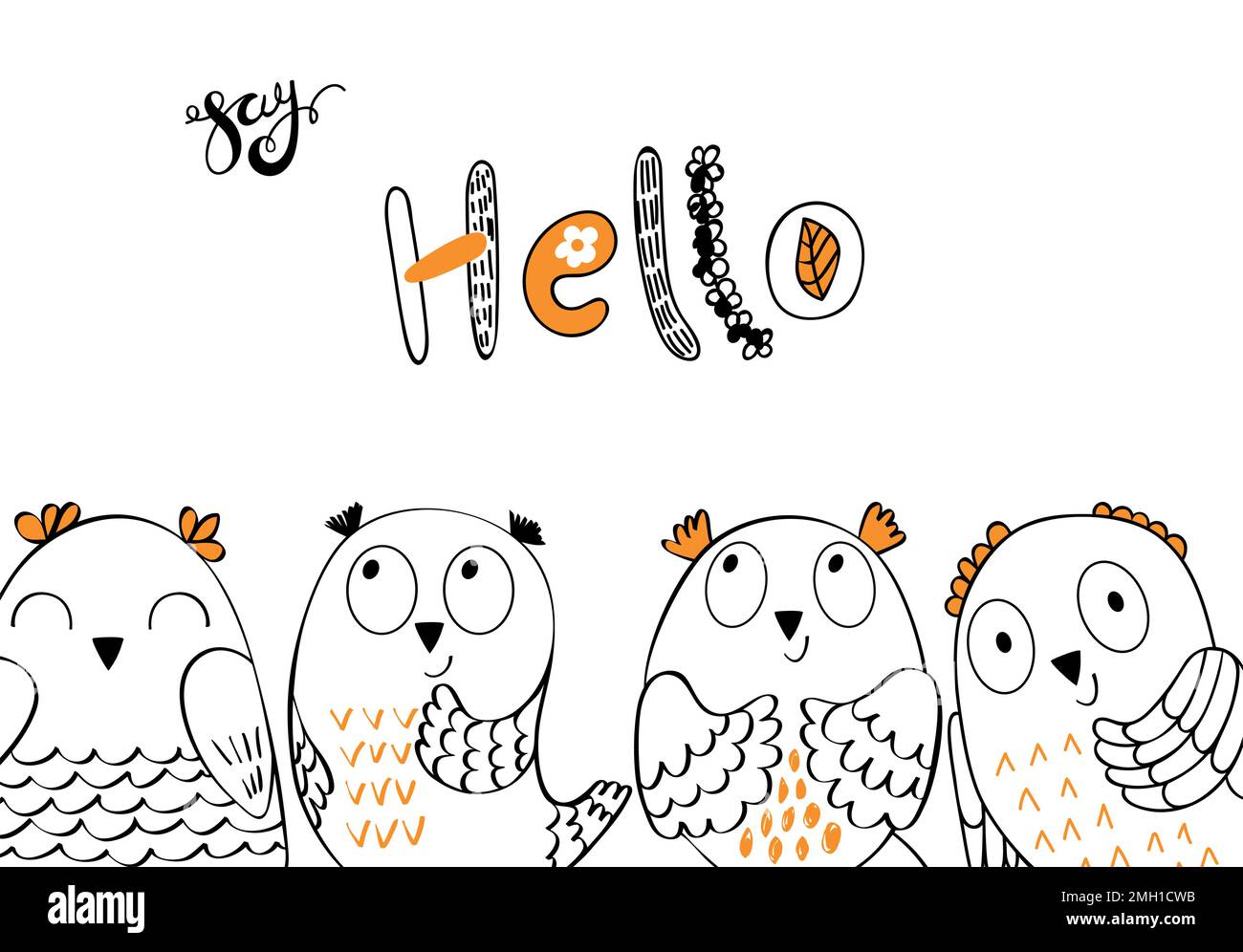 Vector cartoon owls Stock Vector Image & Art - Alamy