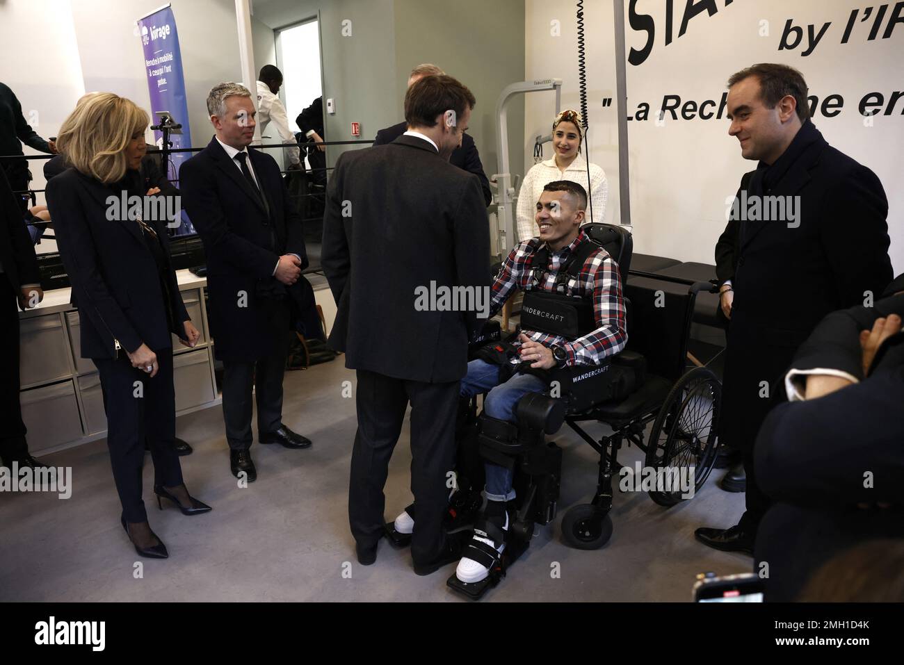 French President Emmanuel Macron inaugurates medical rehabilitation ...