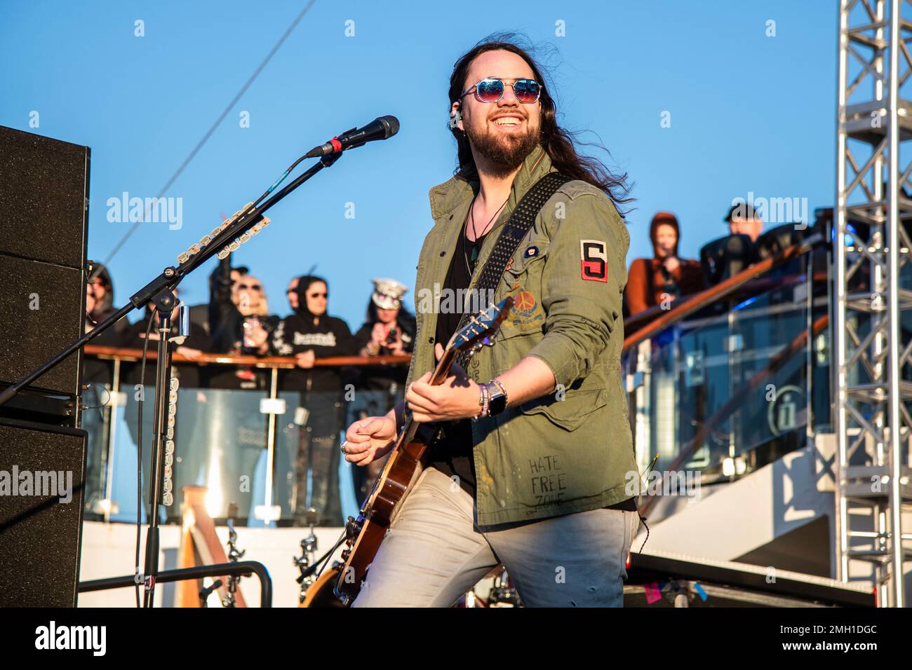Joe Hottinger of Halestorm is seen on board the Carnival Valor during ...