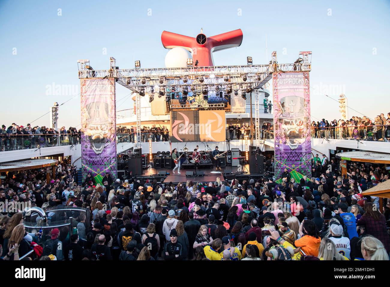 Halestorm is seen on board the Carnival Valor during day one of the ...