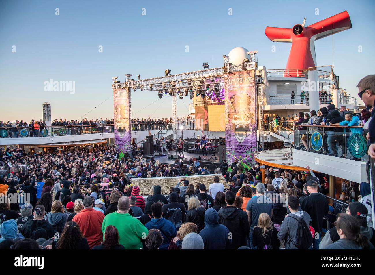 Halestorm is seen on board the Carnival Valor during day one of the ...