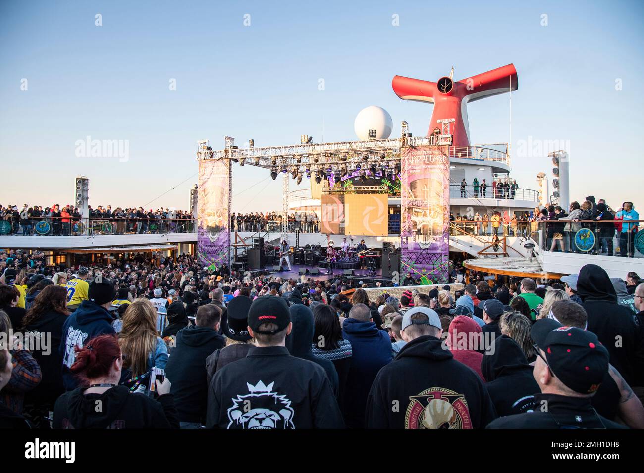 Halestorm is seen on board the Carnival Valor during day one of the ...