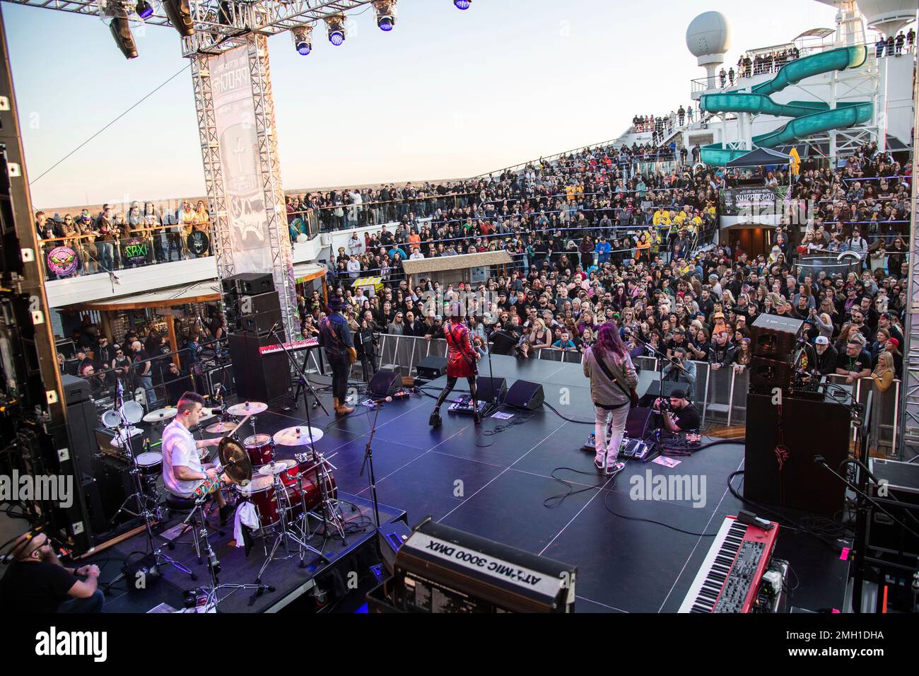 Halestorm is seen on board the Carnival Valor during day one of the ...