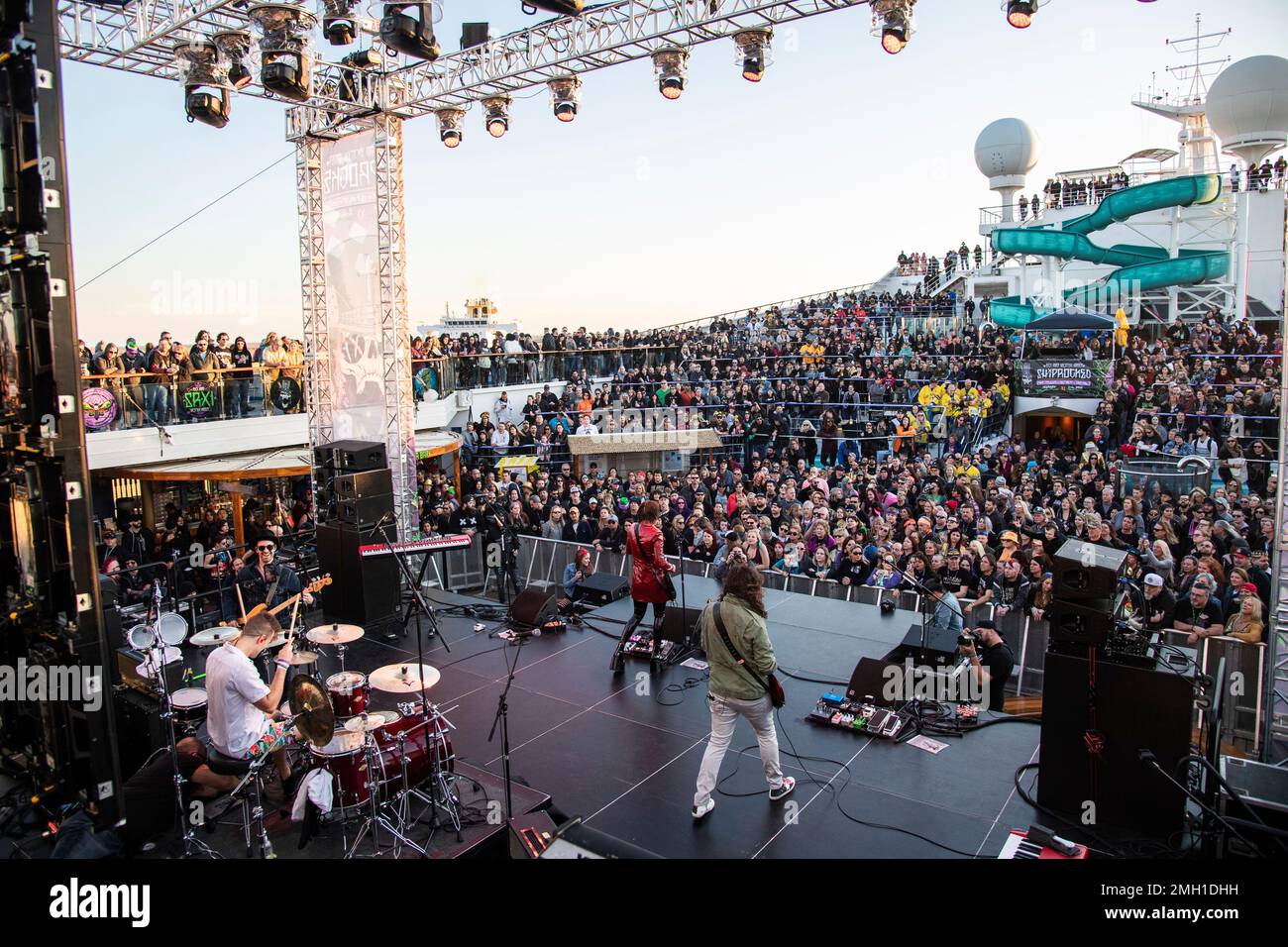 Halestorm is seen on board the Carnival Valor during day one of the ...