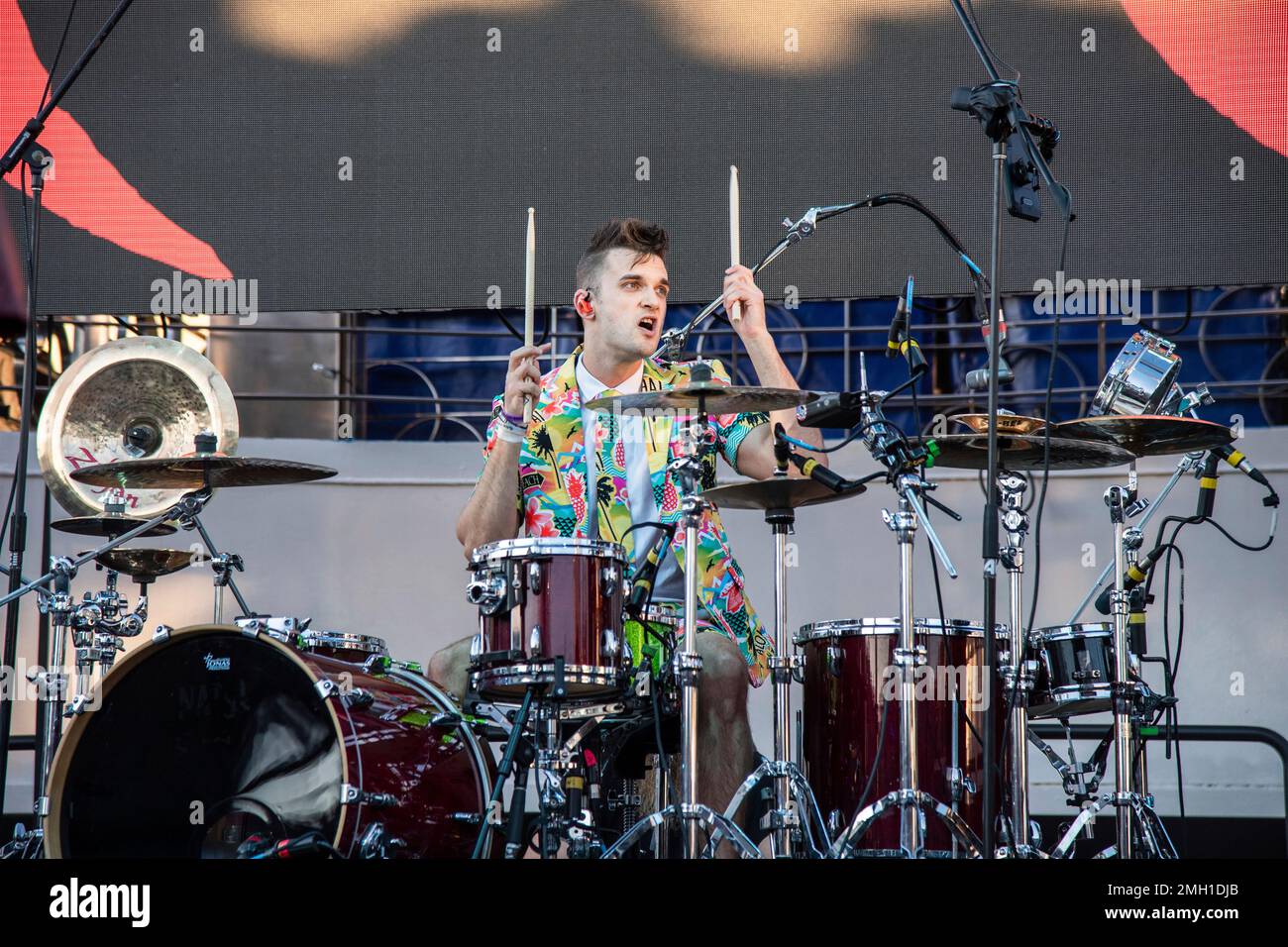 Arejay Hale of Halestorm is seen on board the Carnival Valor during day ...