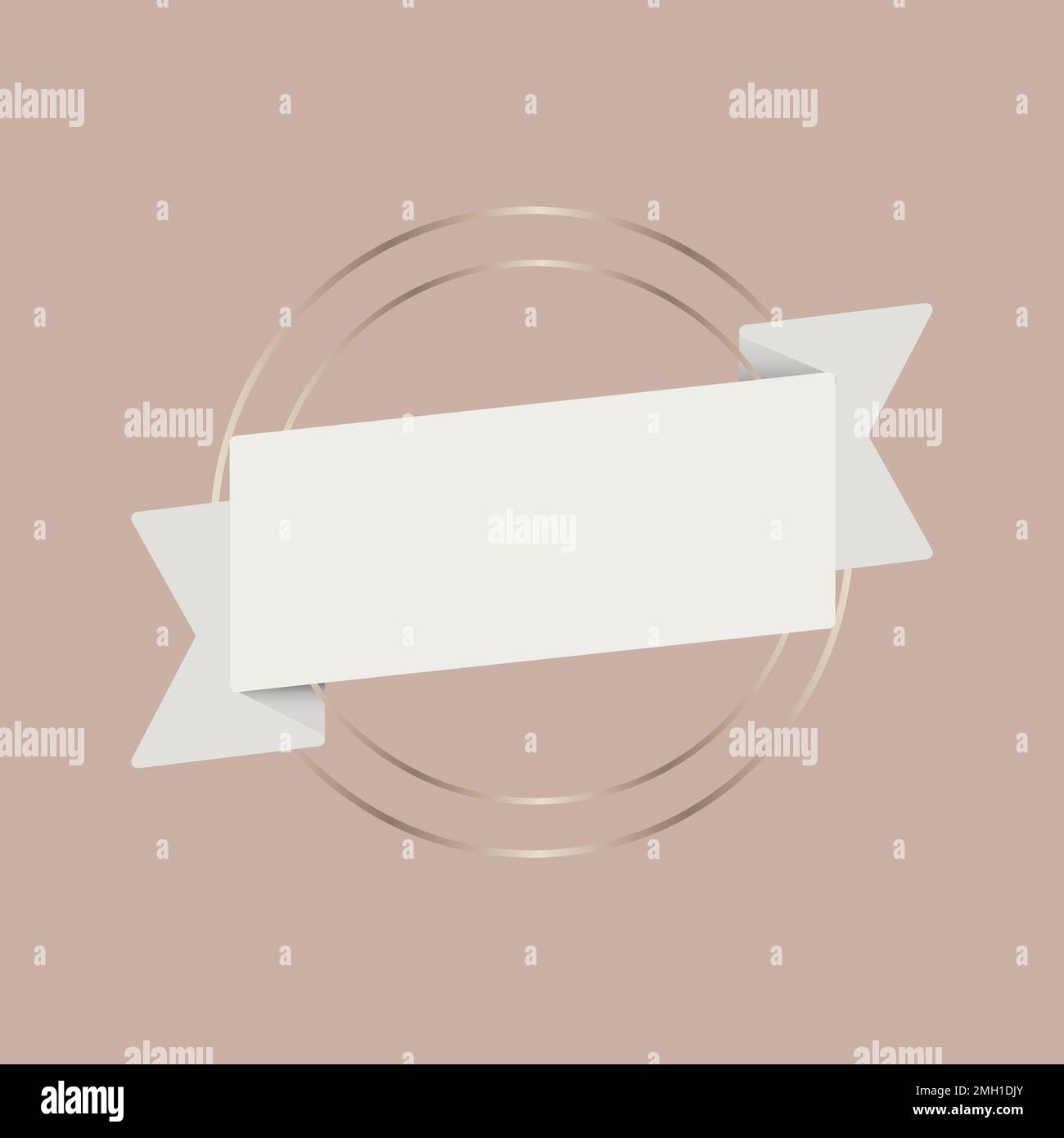 Gold frame with beige ribbon banner vector Stock Vector Image & Art - Alamy