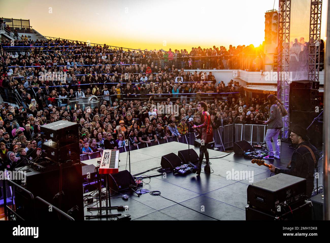 Halestorm is seen on board the Carnival Valor during day one of the ...