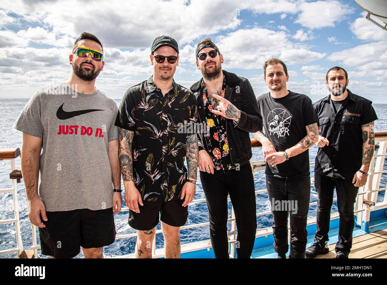 Taylor Lumley, from left, Kamron Bradbury, Caleb Shomo, Connor Denis ...