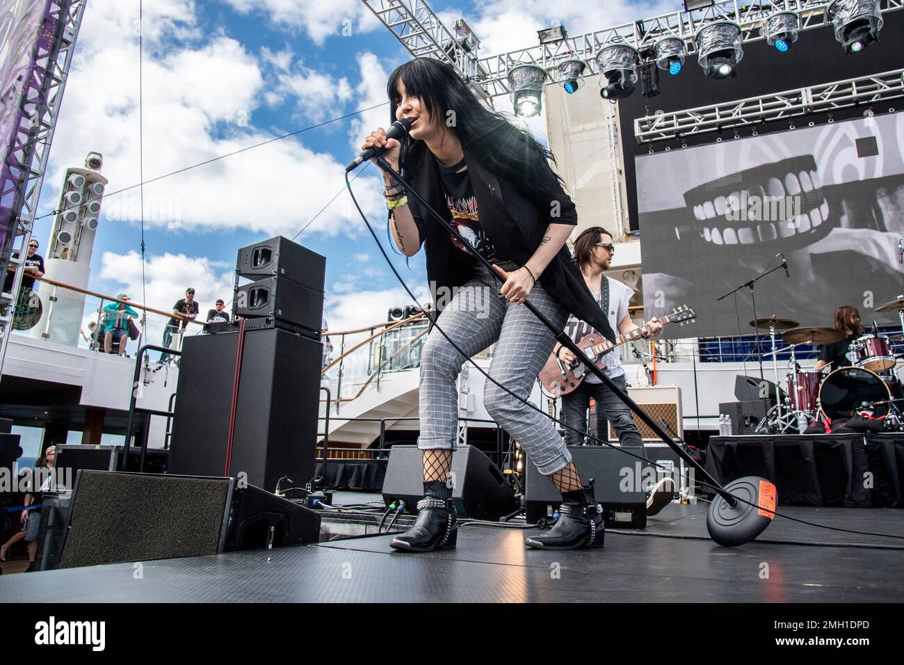 Danyell Souza of Dead Posey is seen on board the Carnival Valor during ...