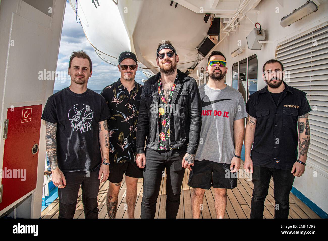 Taylor Lumley, from left, Kamron Bradbury, Caleb Shomo, Connor Denis ...