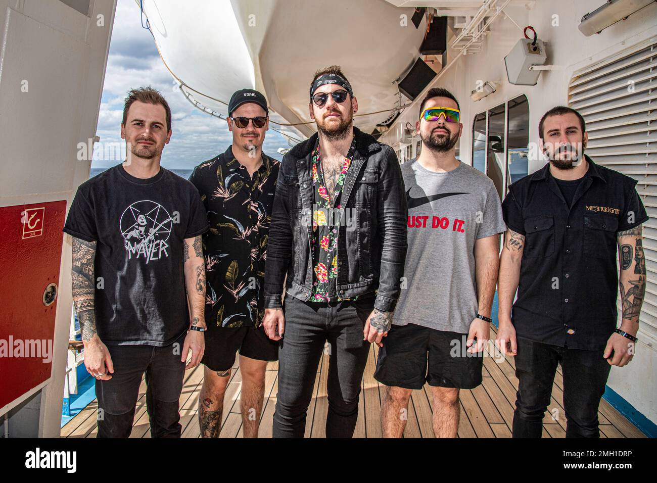 Taylor Lumley, from left, Kamron Bradbury, Caleb Shomo, Connor Denis ...