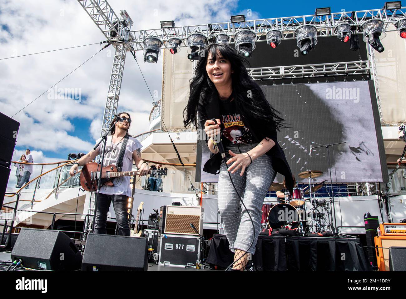 Tony F, left, and Danyell Souza of Dead Posey are seen on board the ...