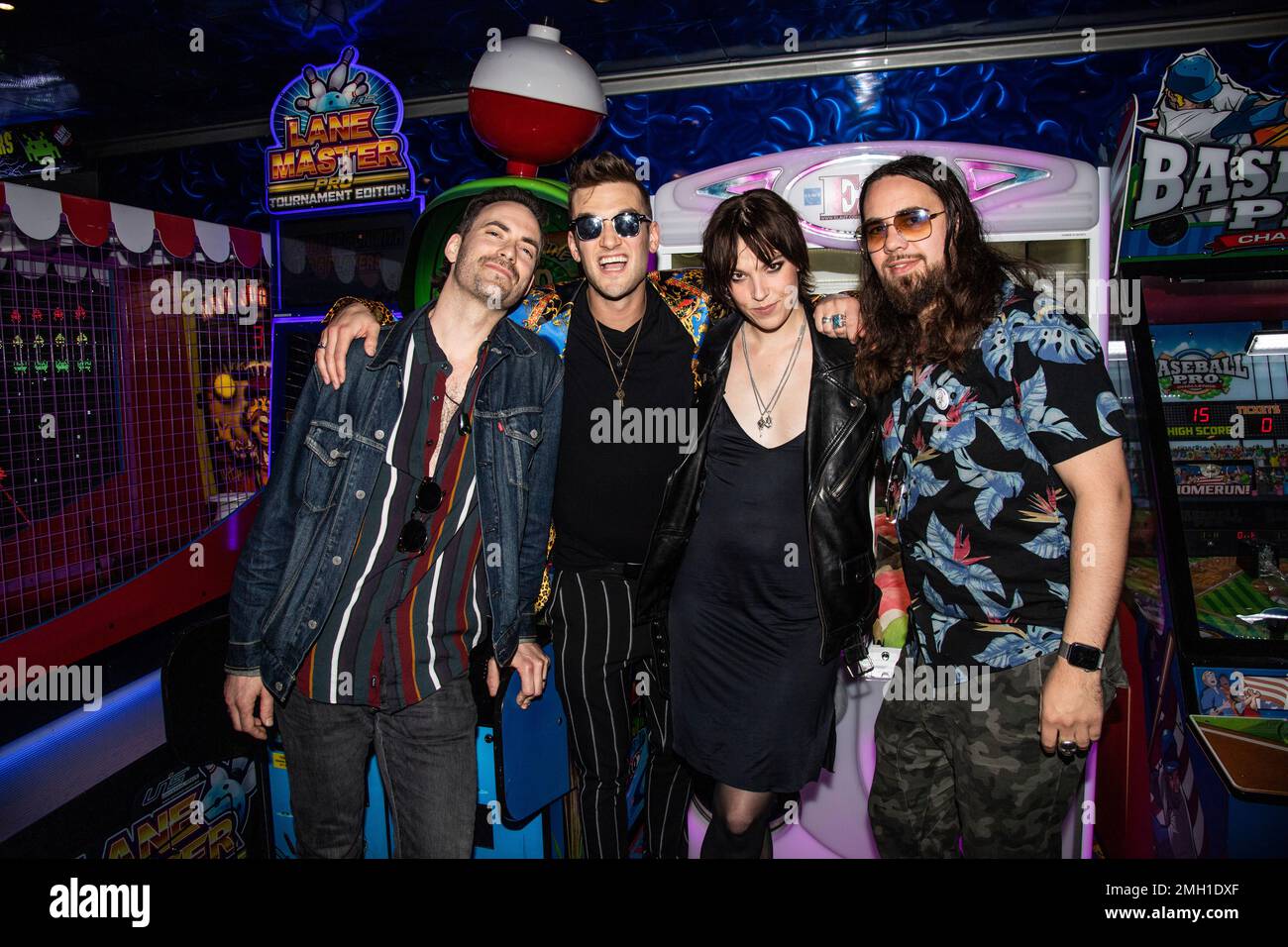 Josh Smith, from left, Arejay Hale, Lzzy Hale and Joe Hottinger of ...
