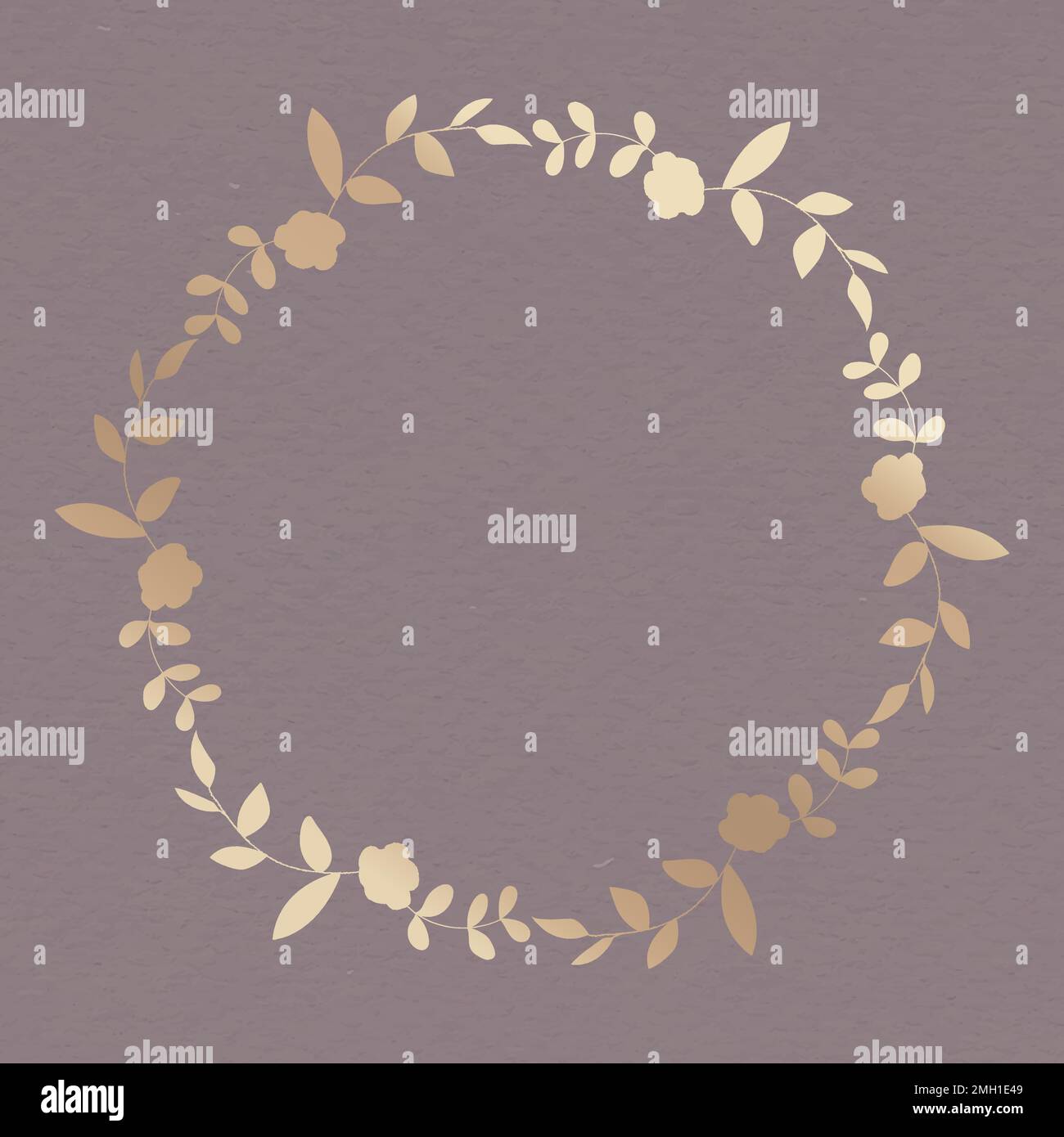 Shiny golden leafy frame social ads template vector Stock Vector Image ...