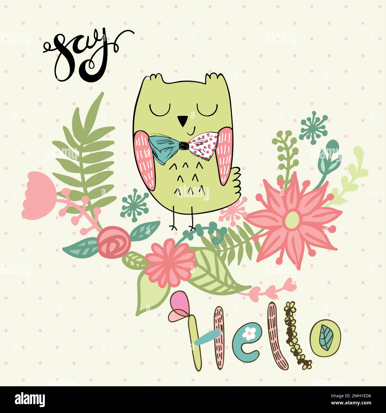 Vector cartoon owl Stock Vector Image & Art - Alamy