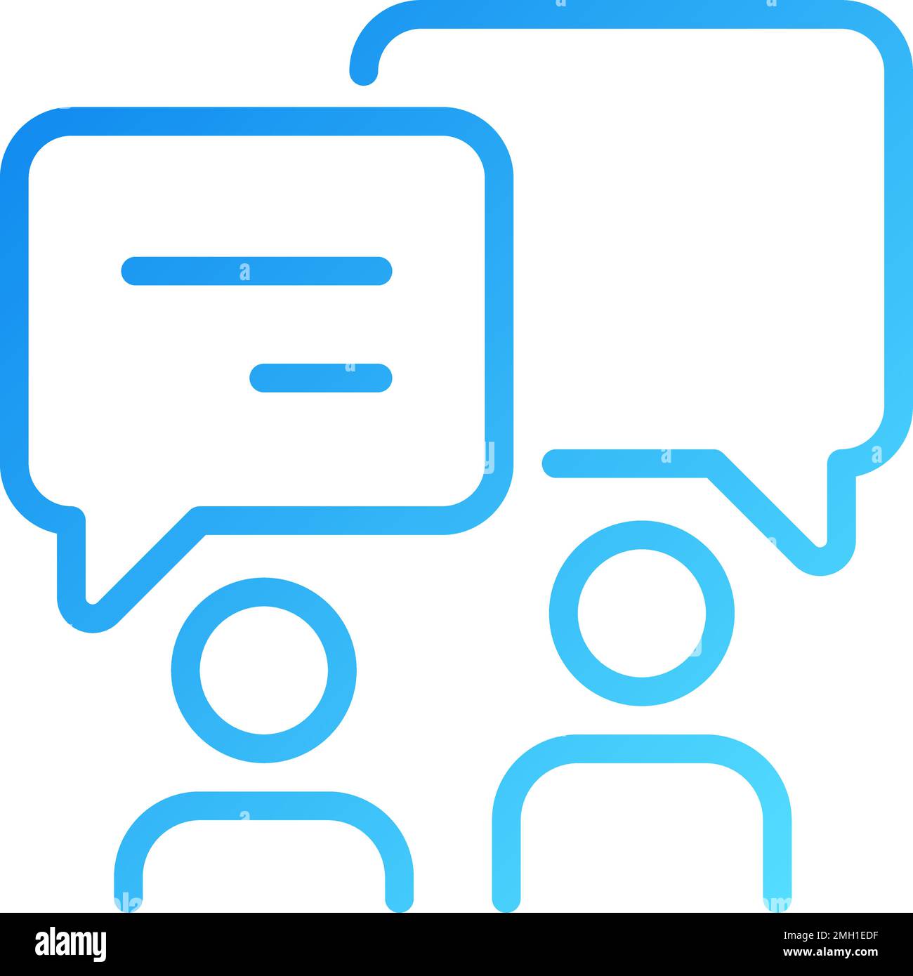 Discussion in pairs pixel perfect gradient linear vector icon Stock ...