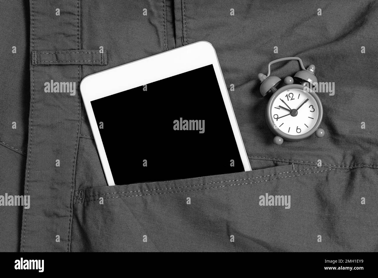 Mobile Phone With Important Message On fablic With Notebook And ...