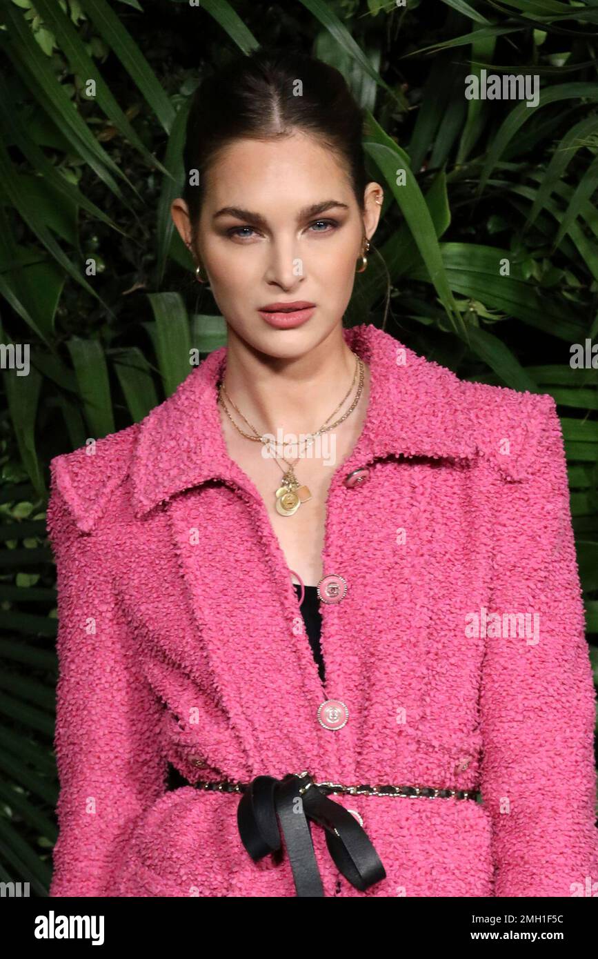 Laura Love arrives at the 2020 Chanel Pre-Oscar Dinner at The Beverly Hills Hotel on Saturday ...
