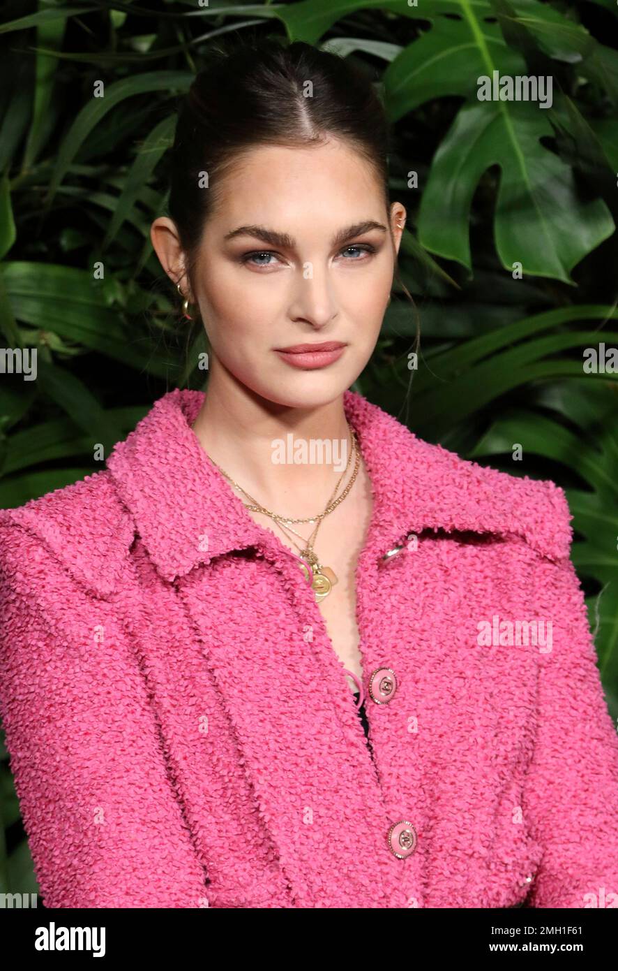 Laura Love arrives at the 2020 Chanel Pre-Oscar Dinner at The Beverly Hills Hotel on Saturday ...