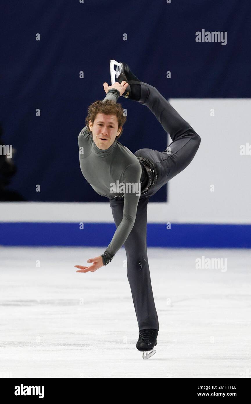 United States' Jason Brown performs during the men's single free ...