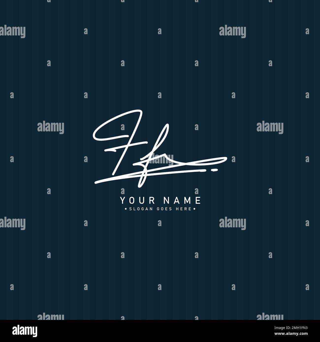 Initial Signature Logo for Letter FF - Vector Logo Template in ...