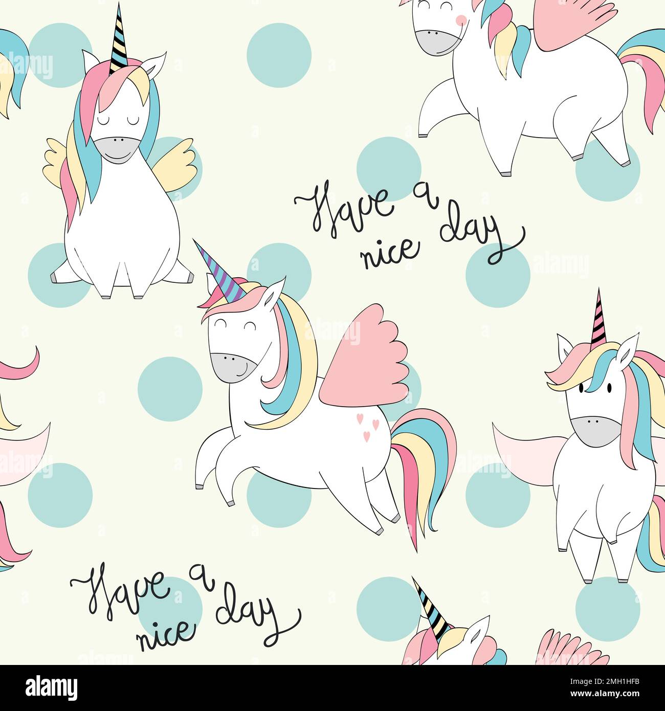 Magic cute unicorns Stock Vector Image & Art - Alamy