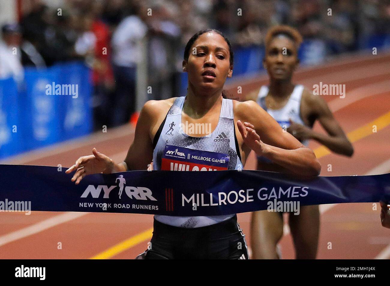 Ajee Wilson wins the women's 800-meter race at the Millrose Games track ...