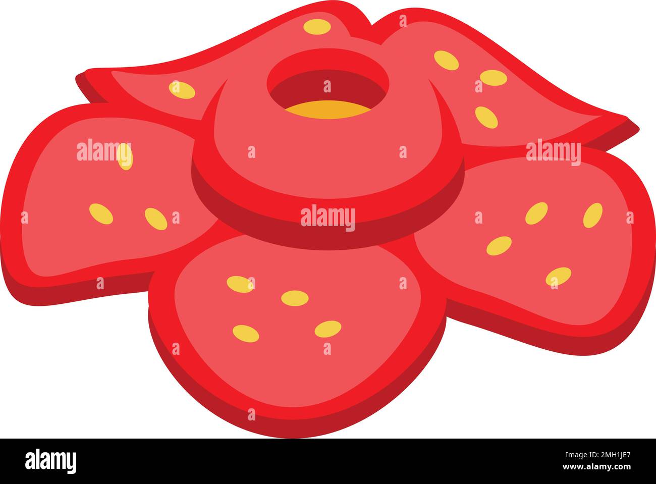Red rafflesia icon isometric vector. Floral nature. Tropical blossom ...