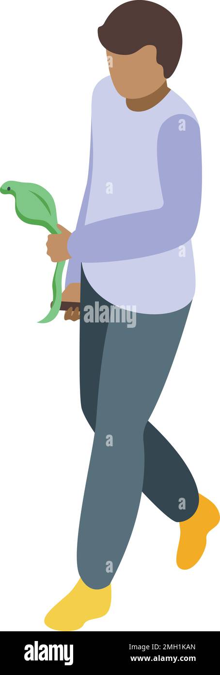 Young snake charmer icon isometric vector. India snake. Dance flute ...