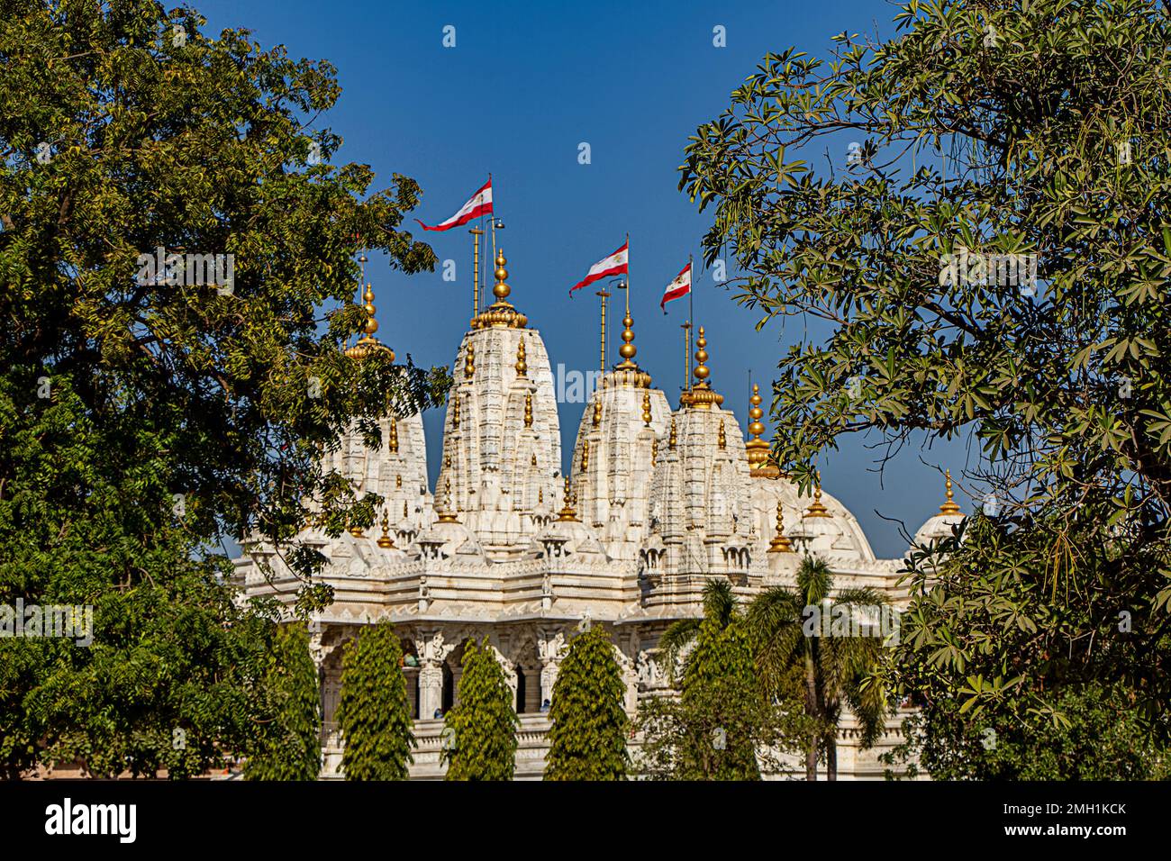 Beautiful Swaminarayan Temple in white marble stone with beautiful ...