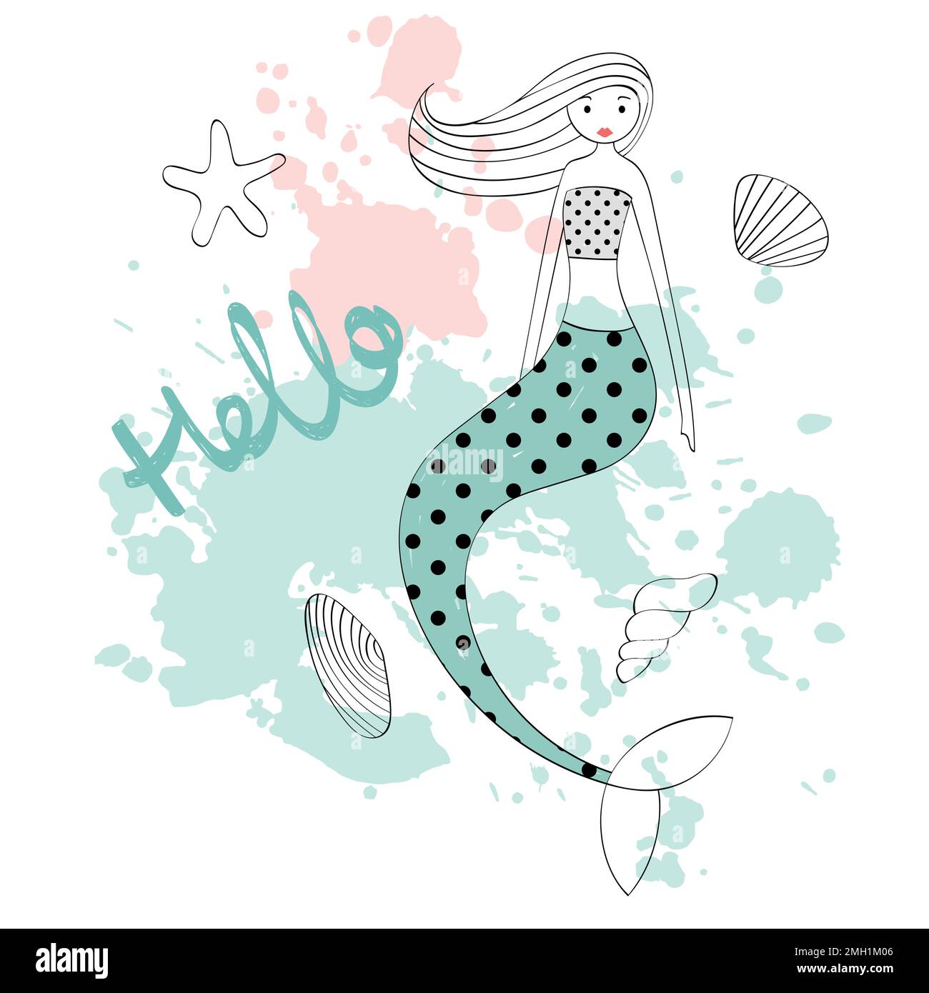 Mermaid shirt Cut Out Stock Images & Pictures - Alamy
