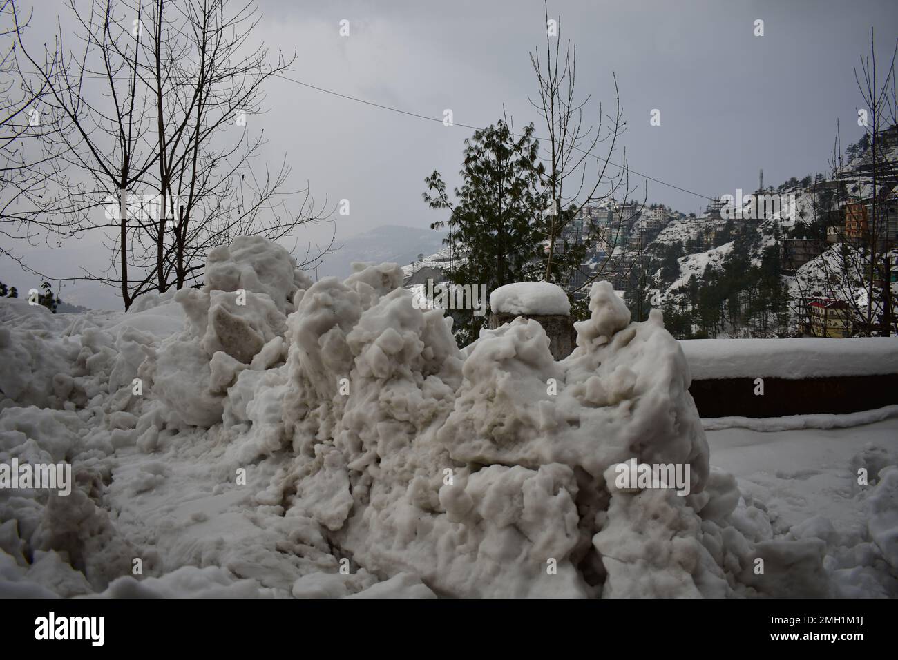 Ice covered pavement Stock Photo - Alamy