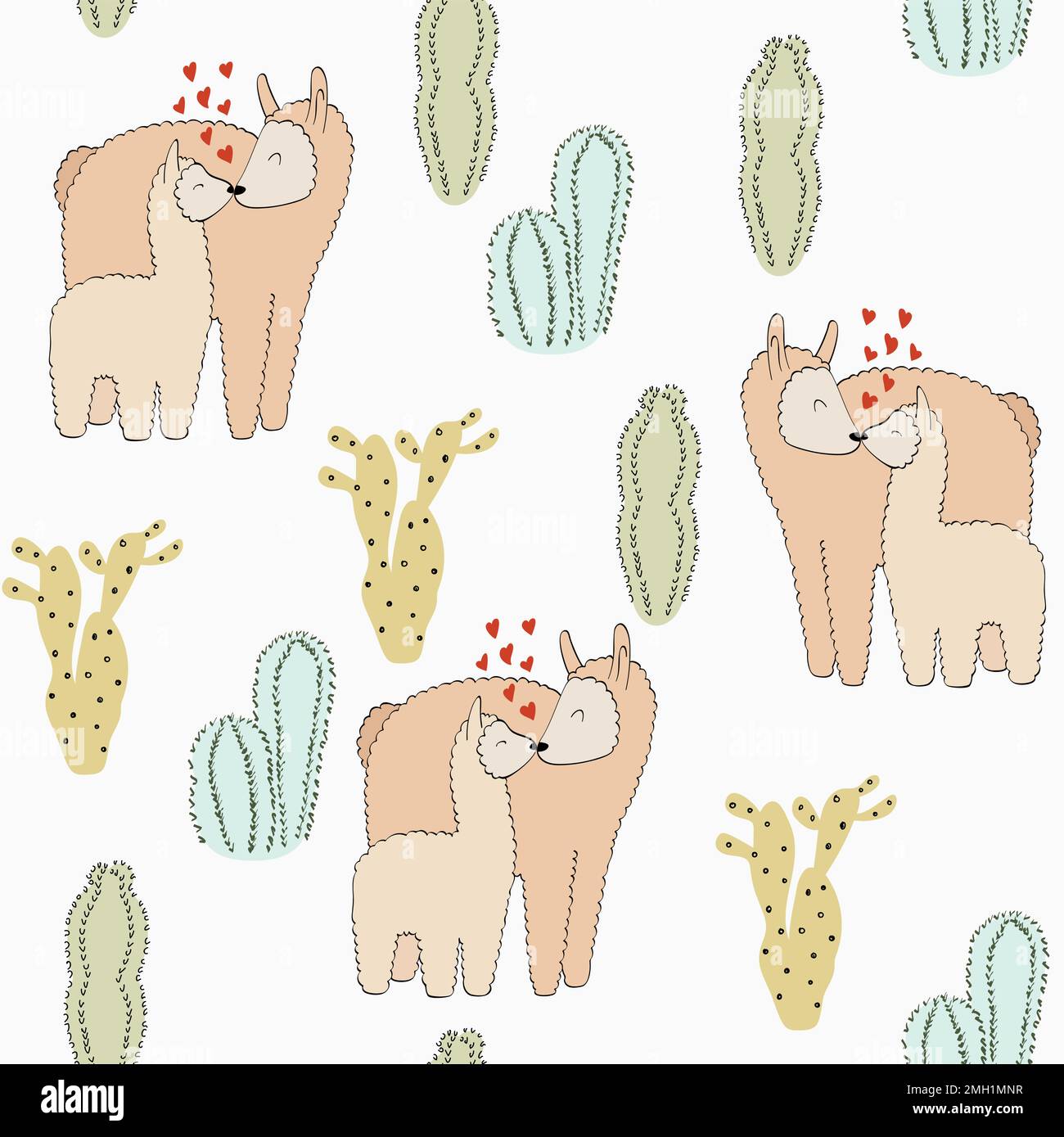 Baby llama mother Stock Vector Images - Alamy