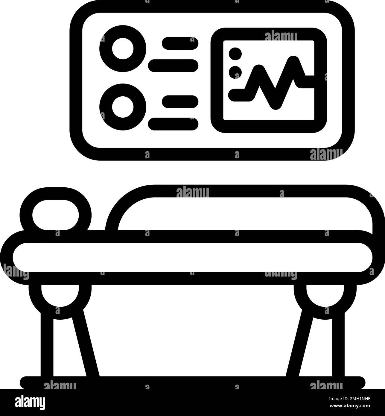 Patient operation bed icon outline vector. Hospital room. Medical ...