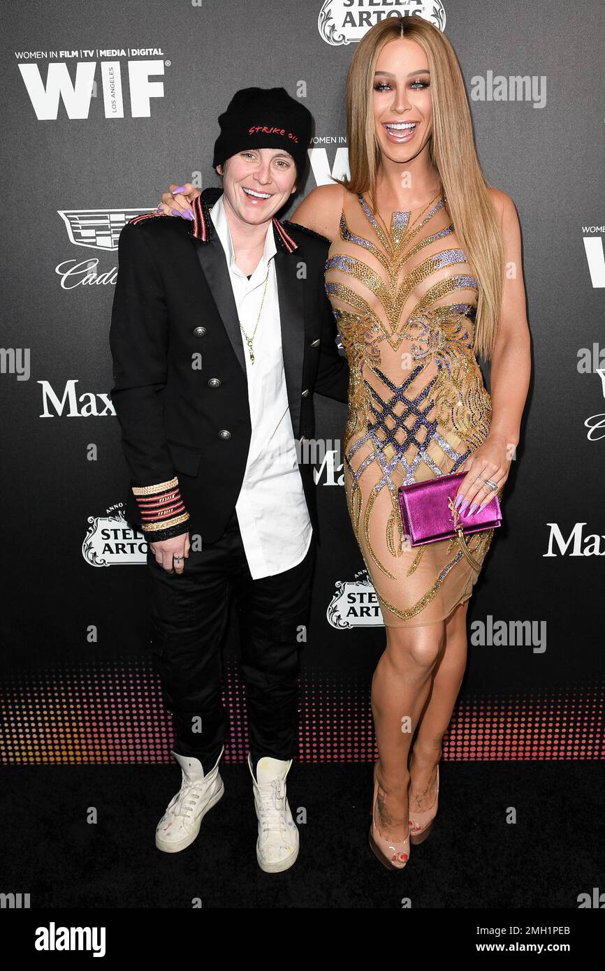 Nats Getty, left, and Gigi Gorgeous attend the 13th Annual Women In ...