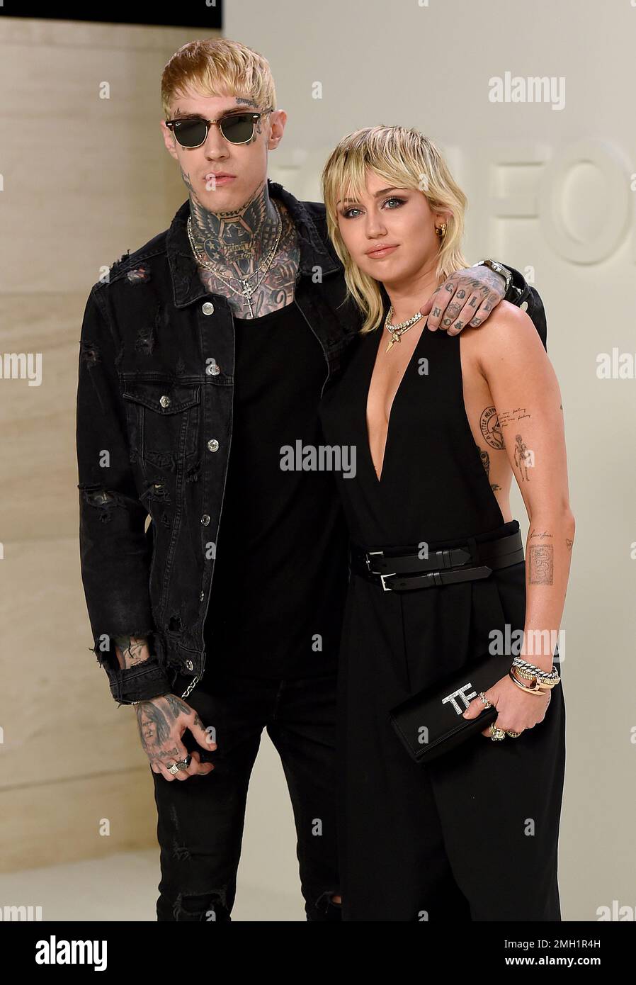 Miley Cyrus attends the Tom Ford show at Milk Studios during NYFW Fall ...
