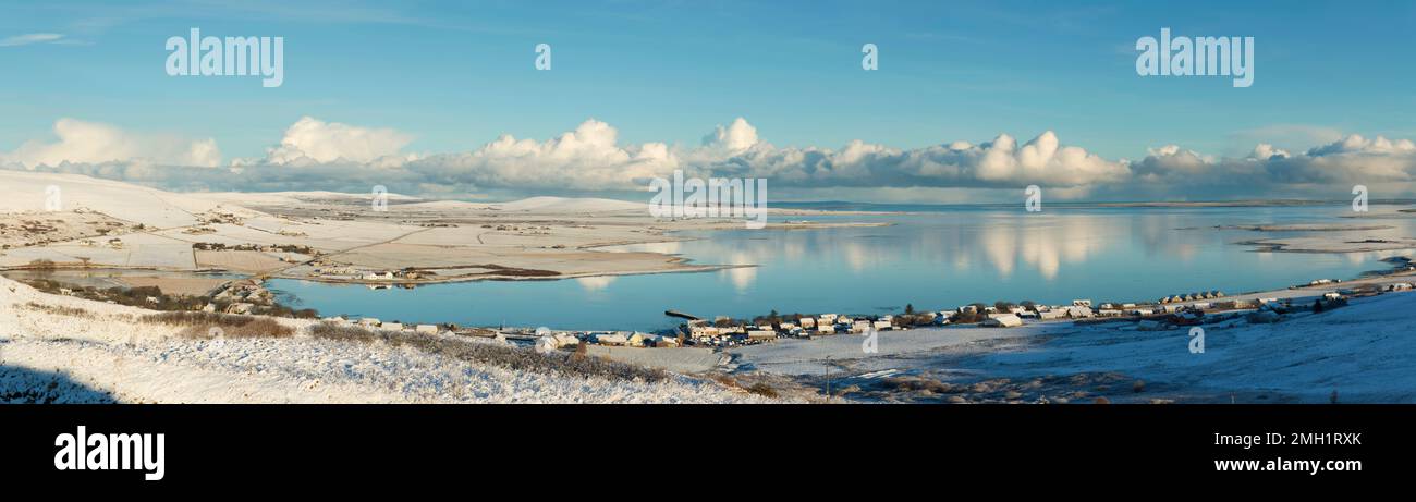 Bay of Firth in winter, Orkney Isles Stock Photo - Alamy