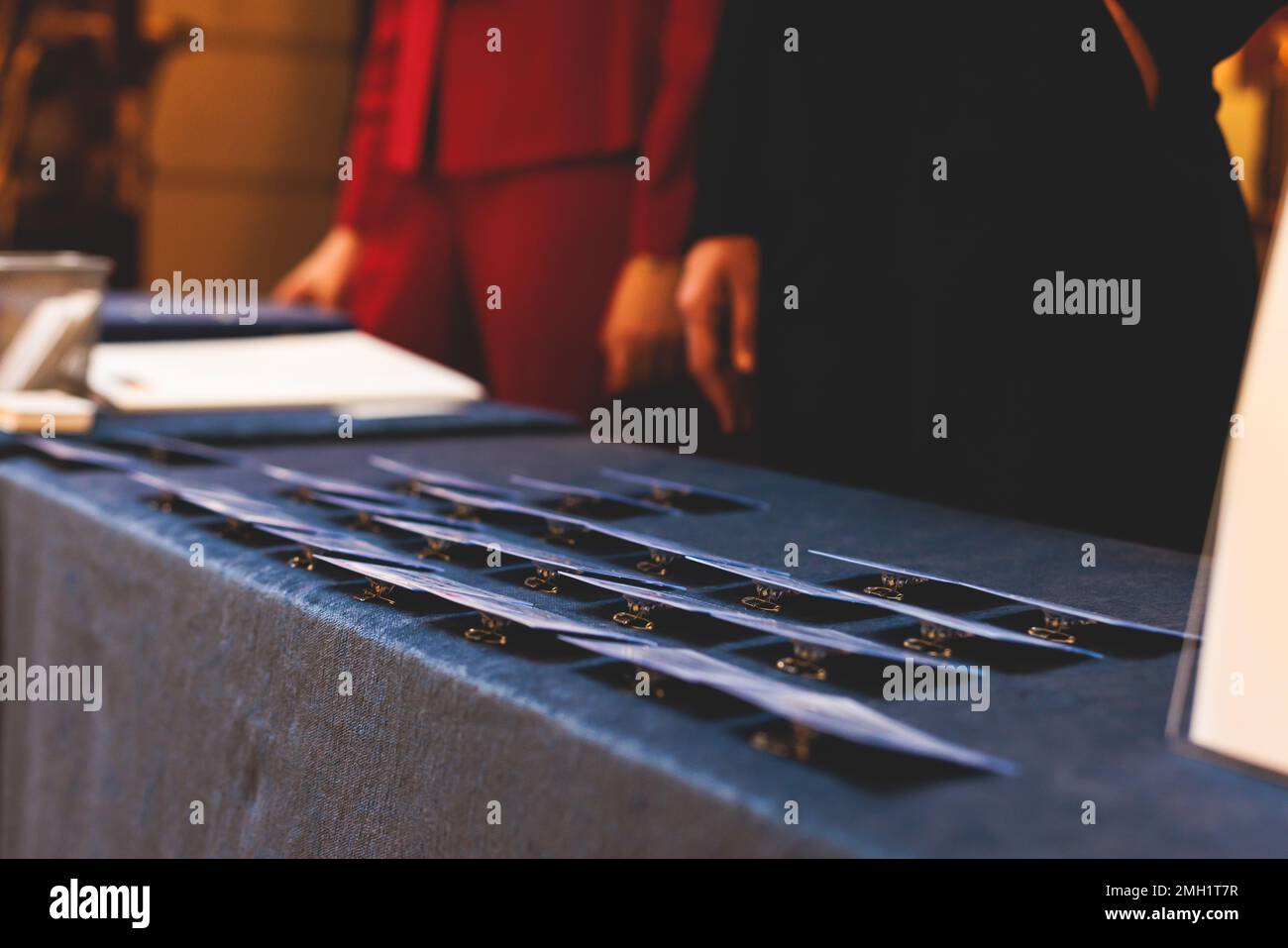 Process of checking in on a conference congress forum event ...