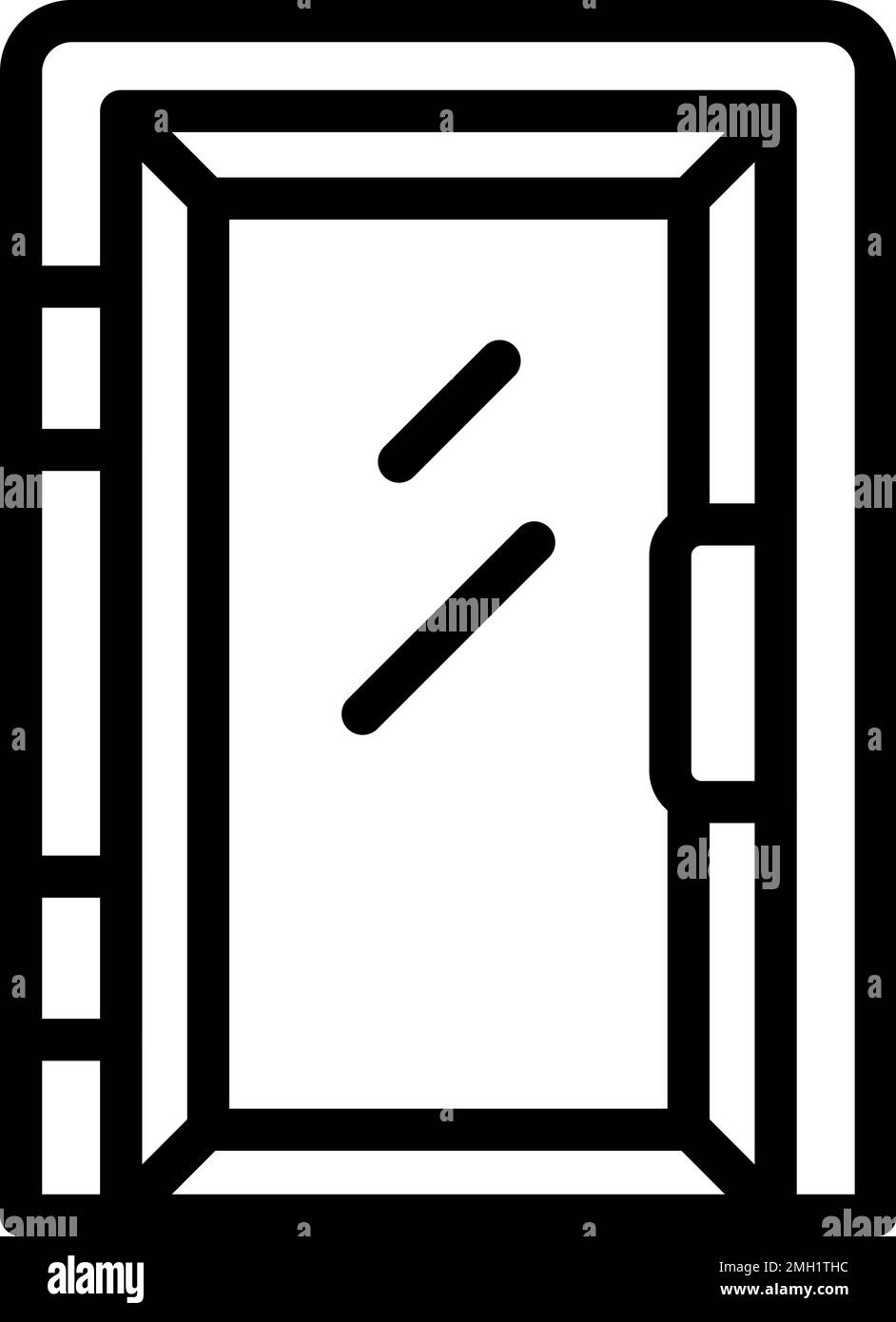 External wooden open door Stock Vector Images - Alamy