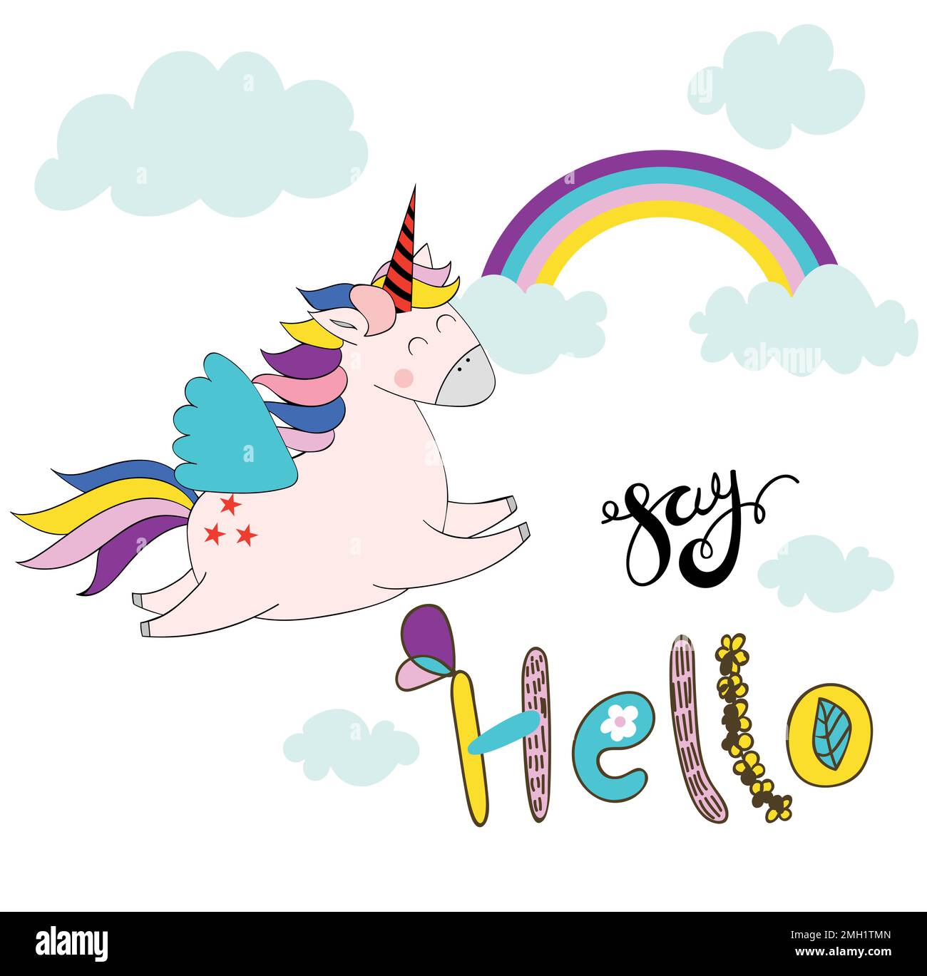 Magic cute unicorn Stock Vector Image & Art - Alamy