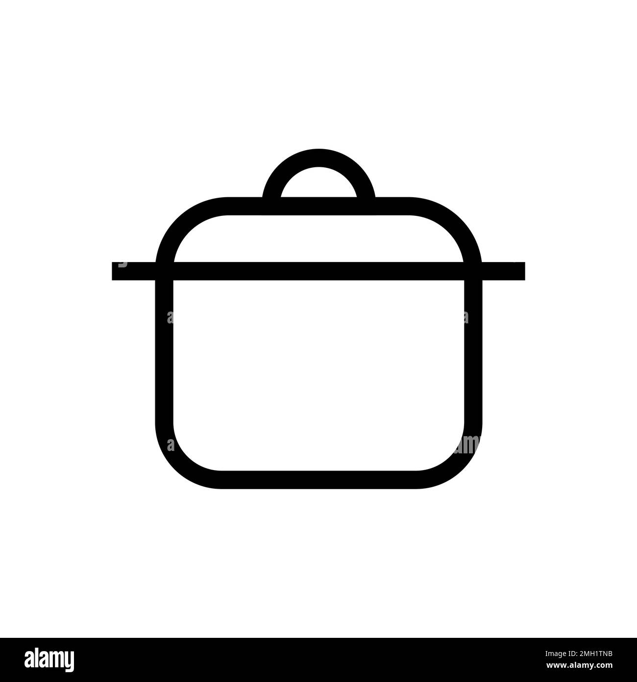 Pan icon line isolated on white background. Black flat thin icon on ...