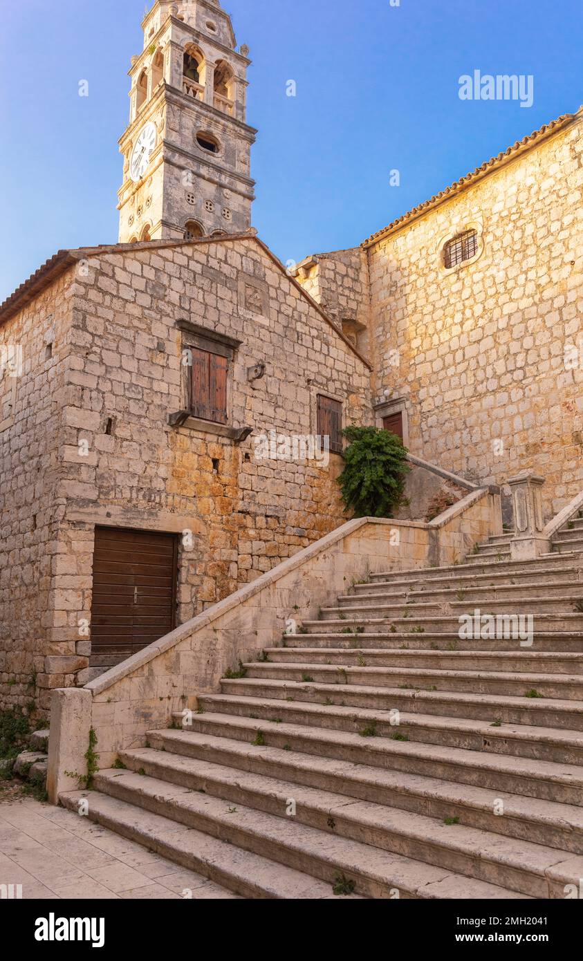 VIS, CROATIA, EUROPE - Staircase of Church of St. Cyprian and Justina ...
