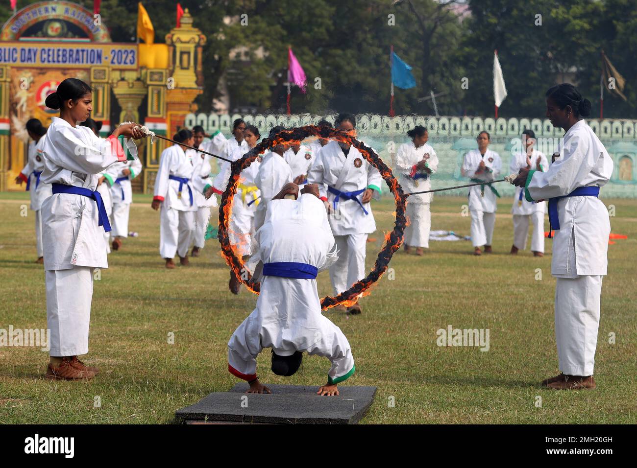 Chennai, Tamil Nadu, India. 26th Jan, 2023. Indian women demonstrate ...